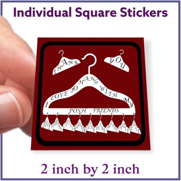 Mailers And More | Office | 20 2x2 Inch Square Stickers Posh Hanger ...